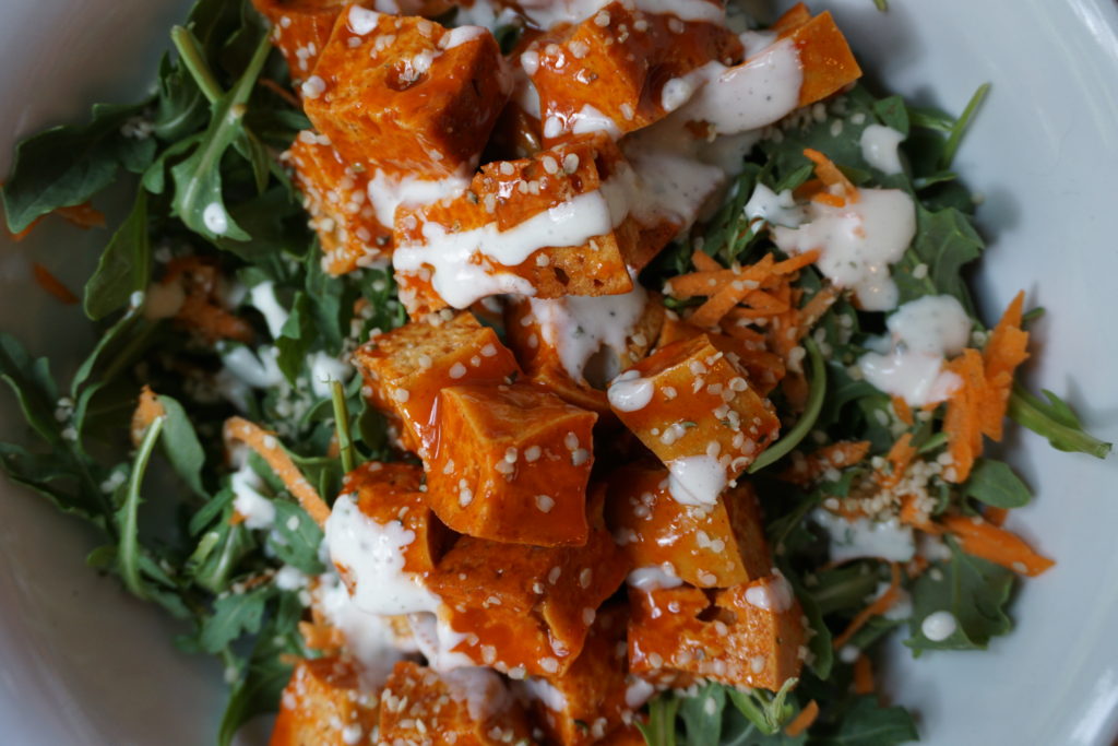Buffalo Seitan Salad - Vegetarian South